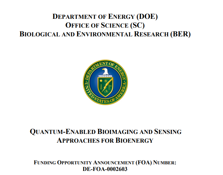 DOE BER Releases FOA for Quantum-Enabled Imaging and Sensing for ...