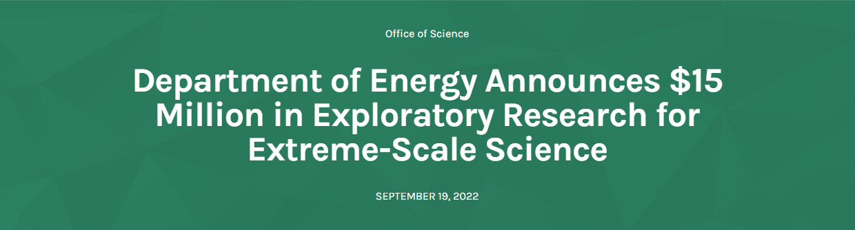 Department of Energy Announces $15 Million in Exploratory Research for ...