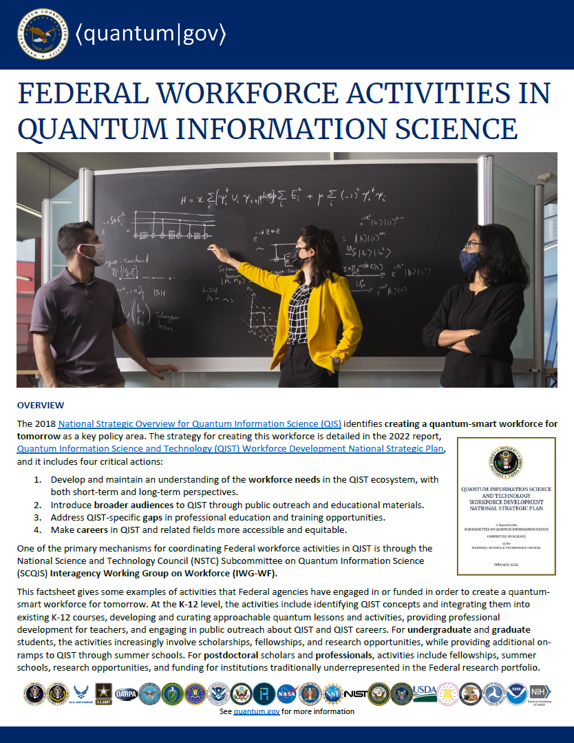 Federal Workforce Activities in Quantum Information Science - National ...