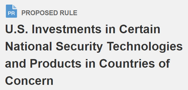 Public Comment on Regulations on Outbound Investments in Quantum ...